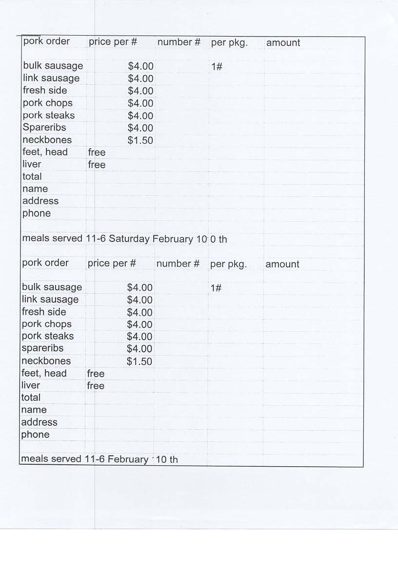 Pork Order Form – Asbury Chapel